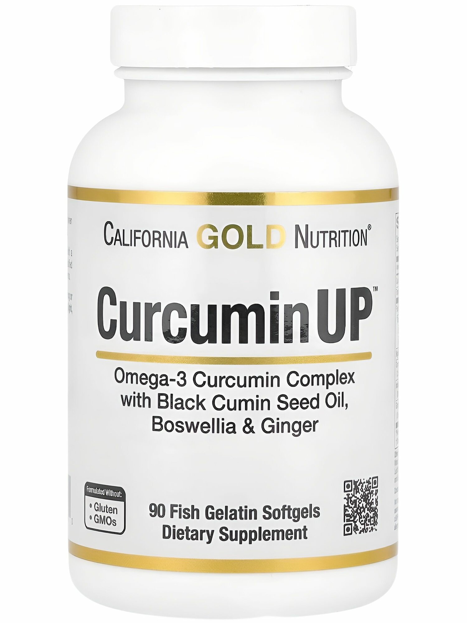 Биологически активная добавка California Gold Nutrition CurcuminUP, повышение работоспособности, США 90 капсул