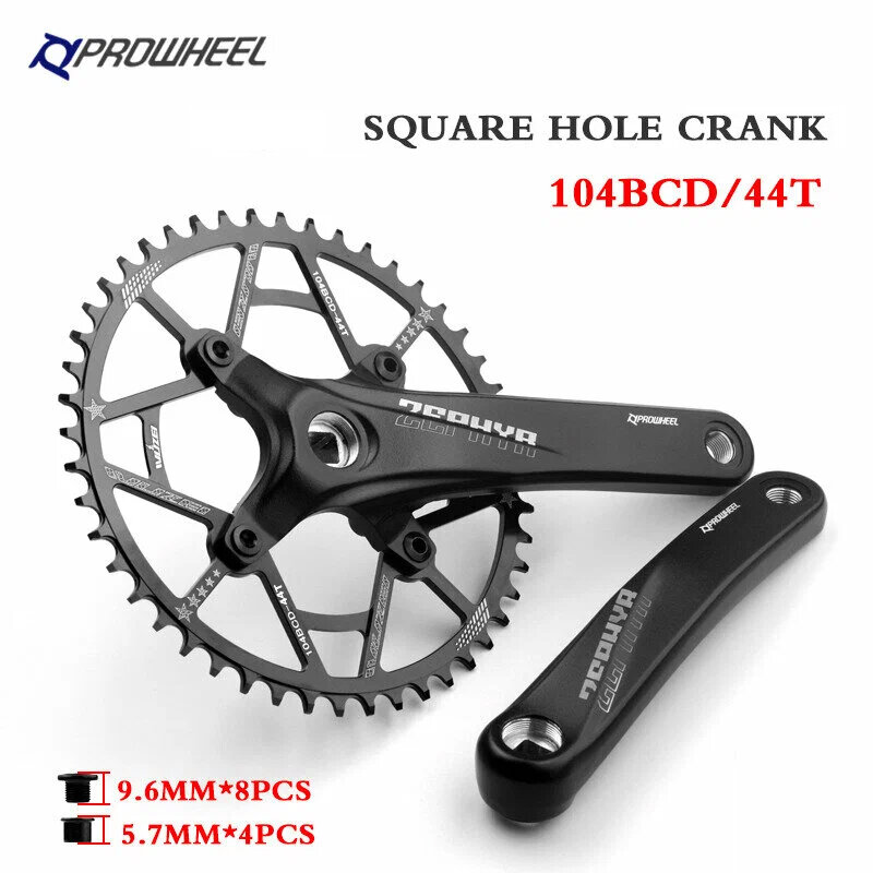 PROWHEEL 104BCD велосипедный шатун, квадратное отверстие 170MM + звездочка 44T