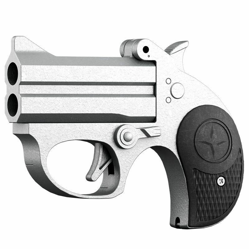 Карманный двуствольный пистолет Deringer Патроны с пружинным зарядом Игрушечные модели