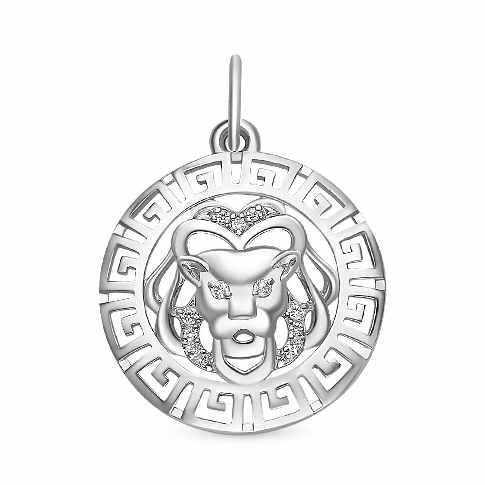 Подвеска, серебро, 925 проба, родирование, фианит