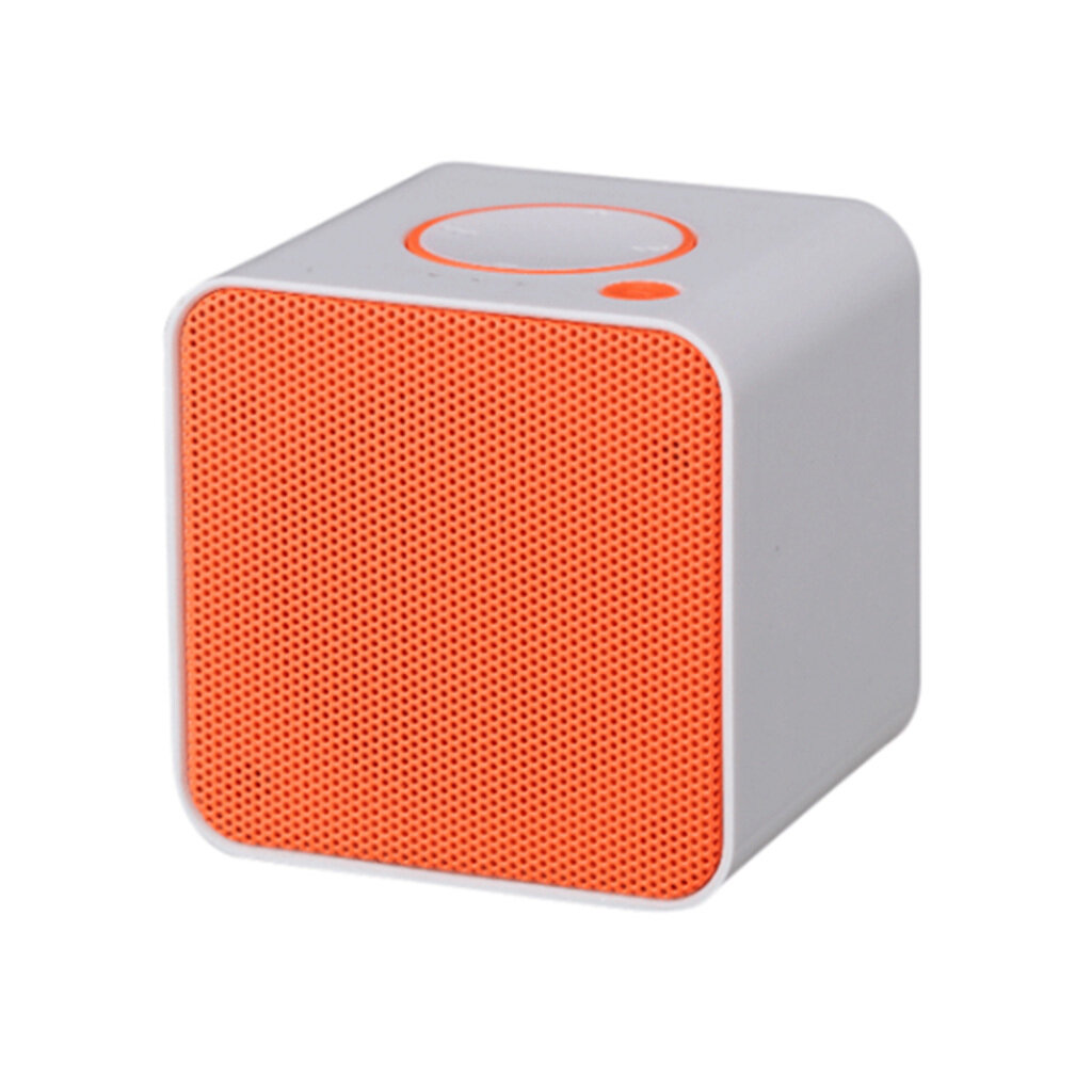 Мини-динамик Bluetooth портативный, оранжевый, 3 Вт, 4 Ом, время работы до 5 ч, размеры 6×6×5,2 см