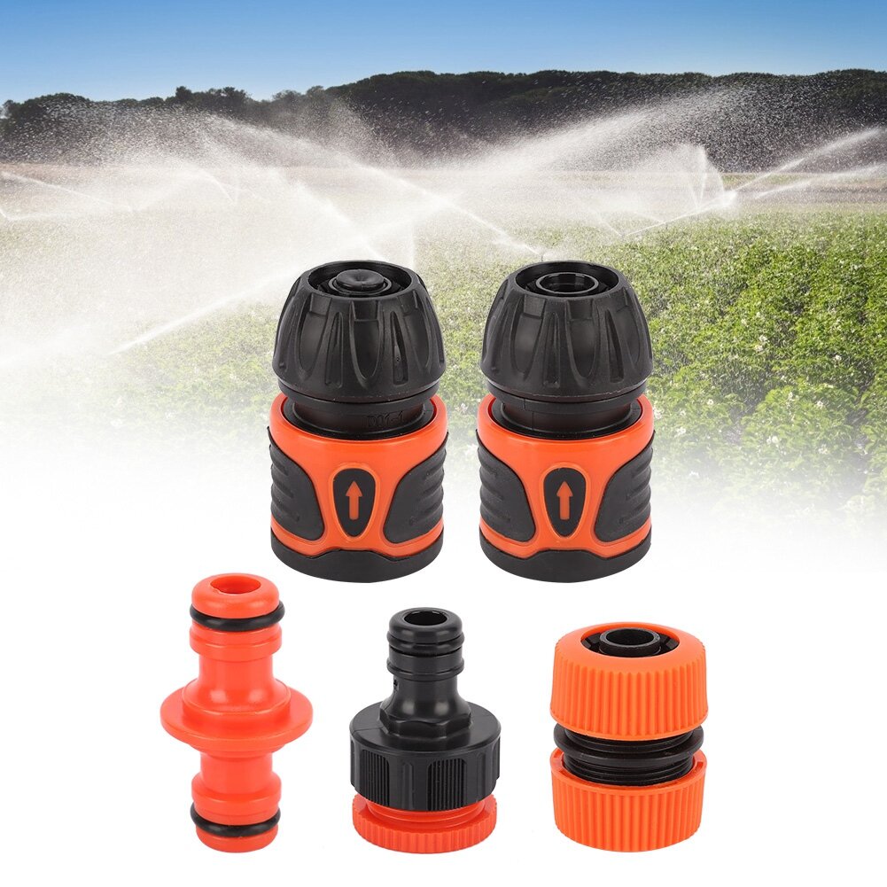 5шт Соединители для Газонных Шлангов Быстрый Соединитель Адаптер для Водяной Трубы Аксессуары для Домашнего Садоводства для Шланга 1/2, Материал ABS