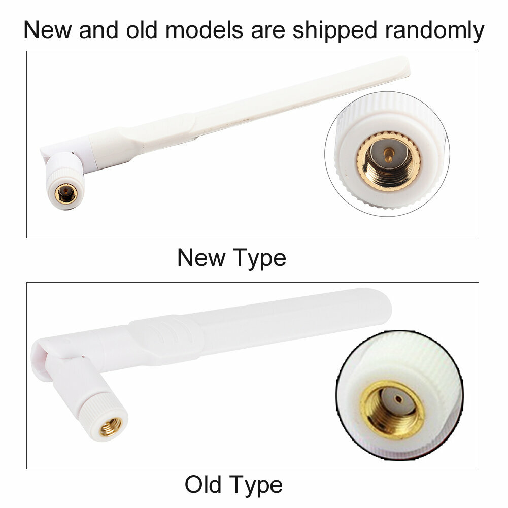 Антенна для беспроводной сетевой карты 2.4G/5G/5.8G 8dbi двусторонняя SMA Male (Белый)