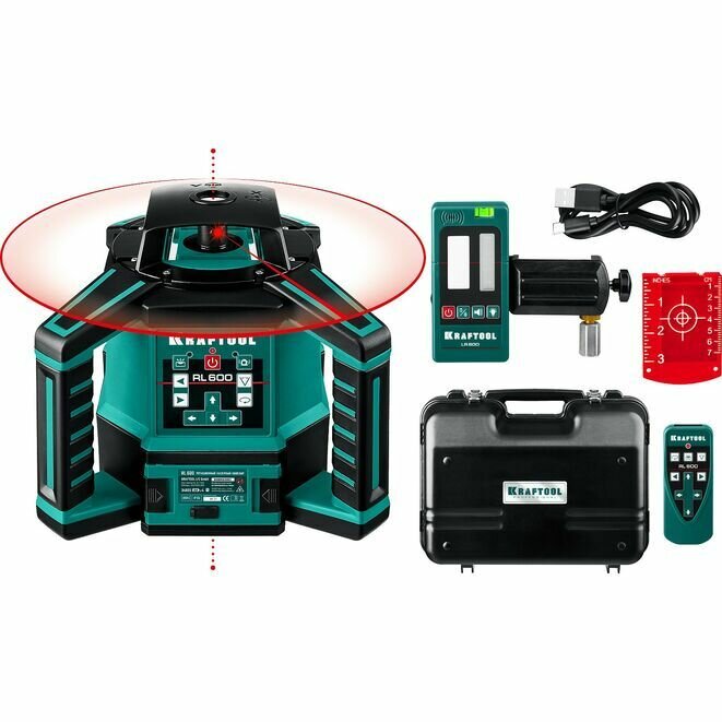KRAFTOOL ротационный лазерный нивелир в кейсе Professional