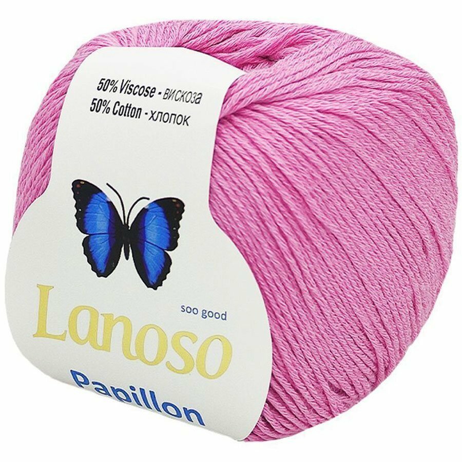 Пряжа Lanoso PAPILLON 946 розовый (6 мотков)