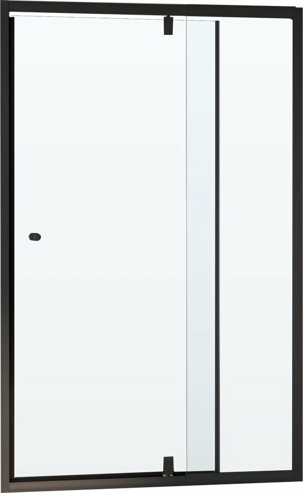 Душевая дверь в нишу RGW Passage PA-02B New стеклянная, распашная, 80 см, с черным профилем, одностворчатая, немецкая