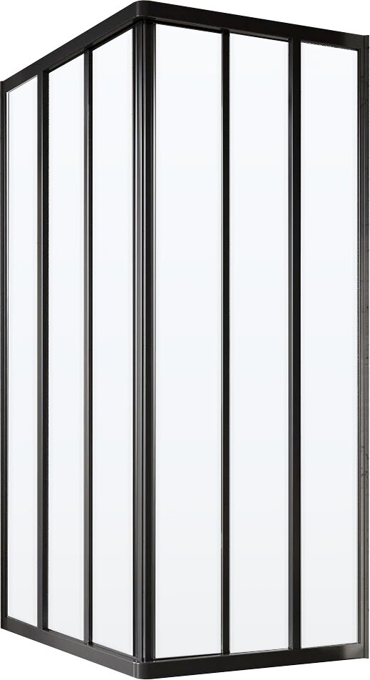 Душевой уголок Ravak Supernova ASRV3-90 без поддона, стеклянный, черный, 90x90, раздвижной