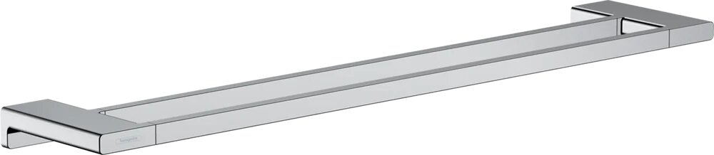 Держатель для полотенец Hansgrohe AddStoris 41743000 глянцевый, латунный, держатель для полотенец в ванную, двойной, прямоугольный