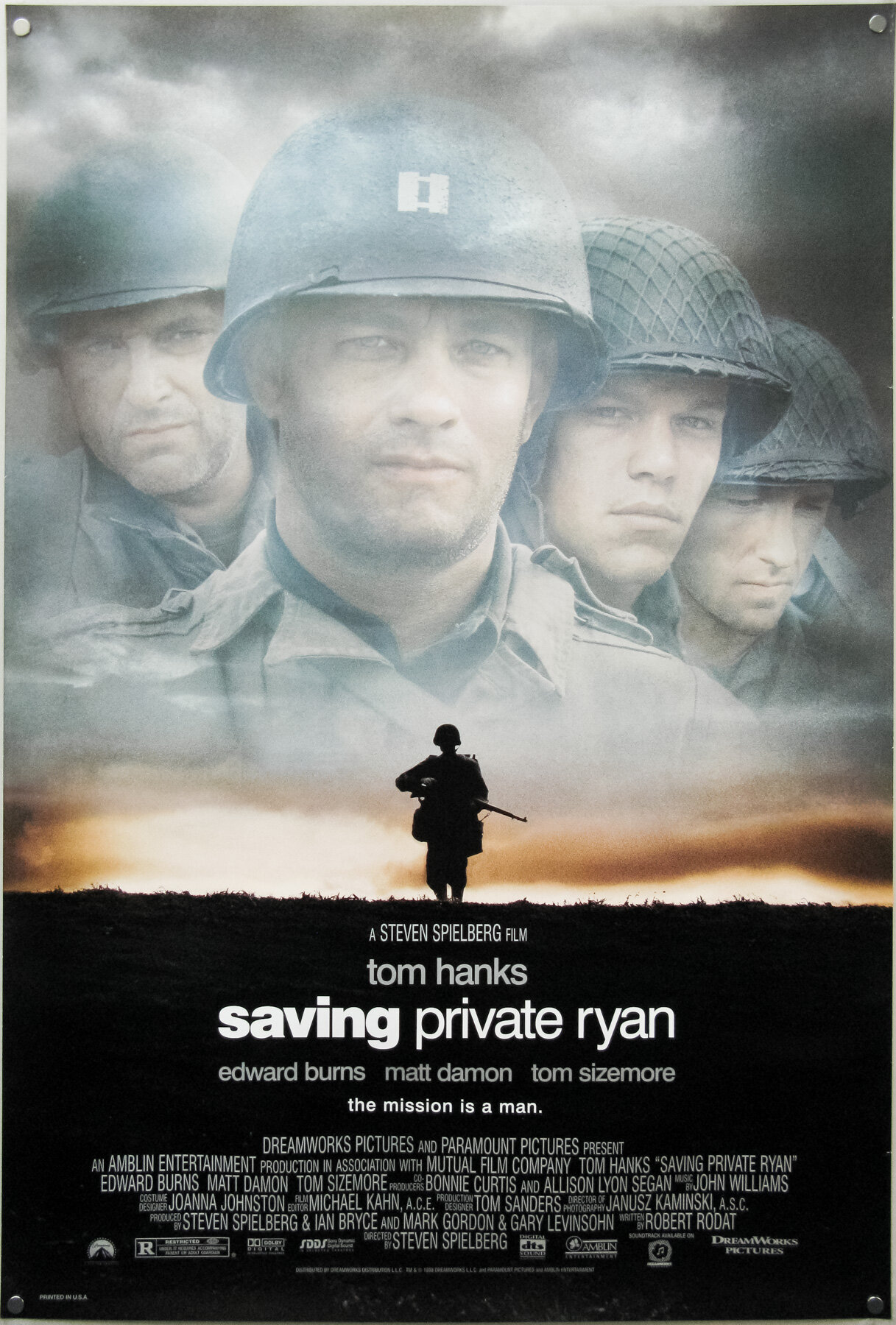 Плакат, постер Спасти рядового Райана (Saving Private Ryan 1998) на бумаге, размер 21х30см