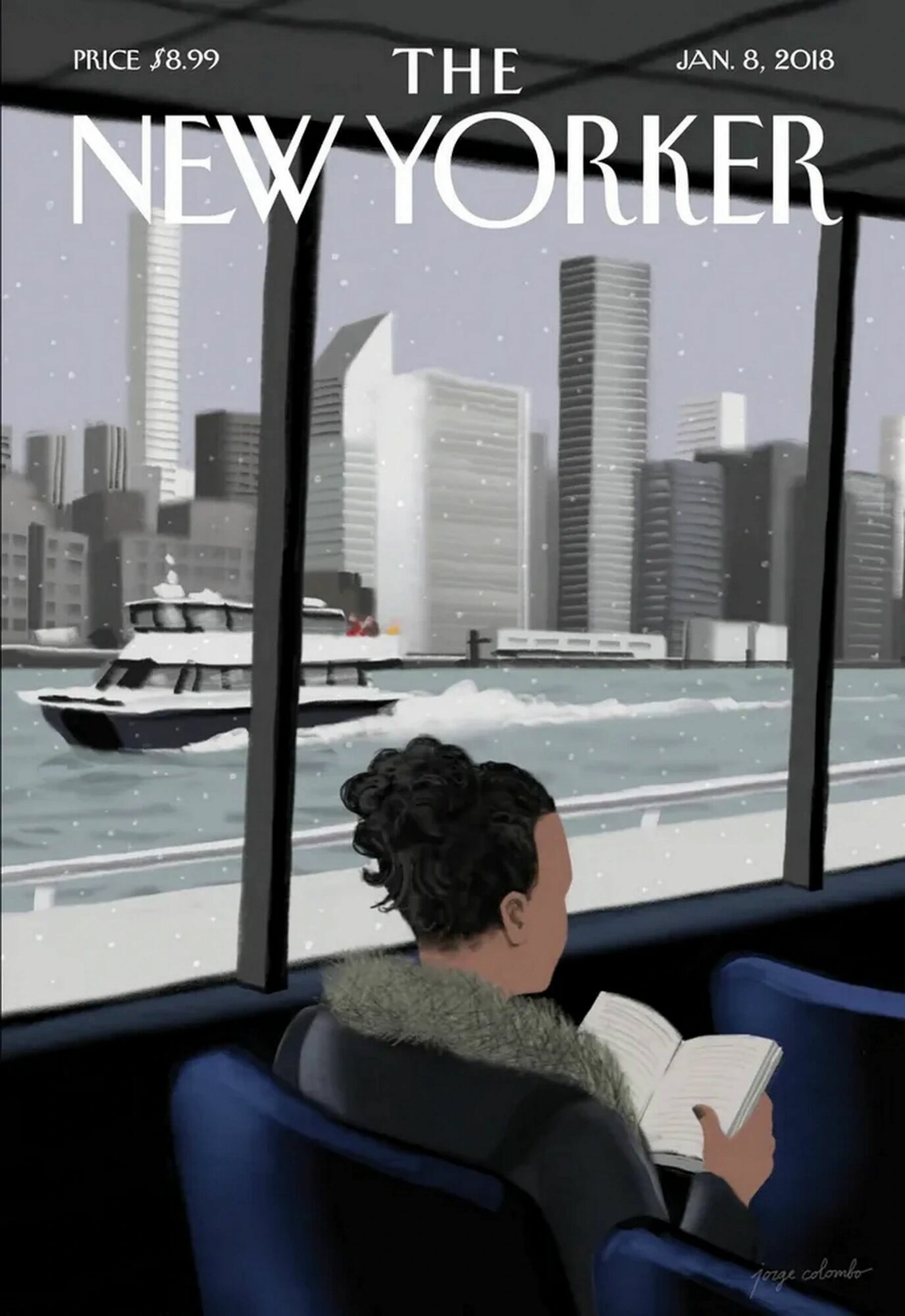 Плакат, постер the new yorker обложка. Нью йоркер на бумаге, размер 30х42см