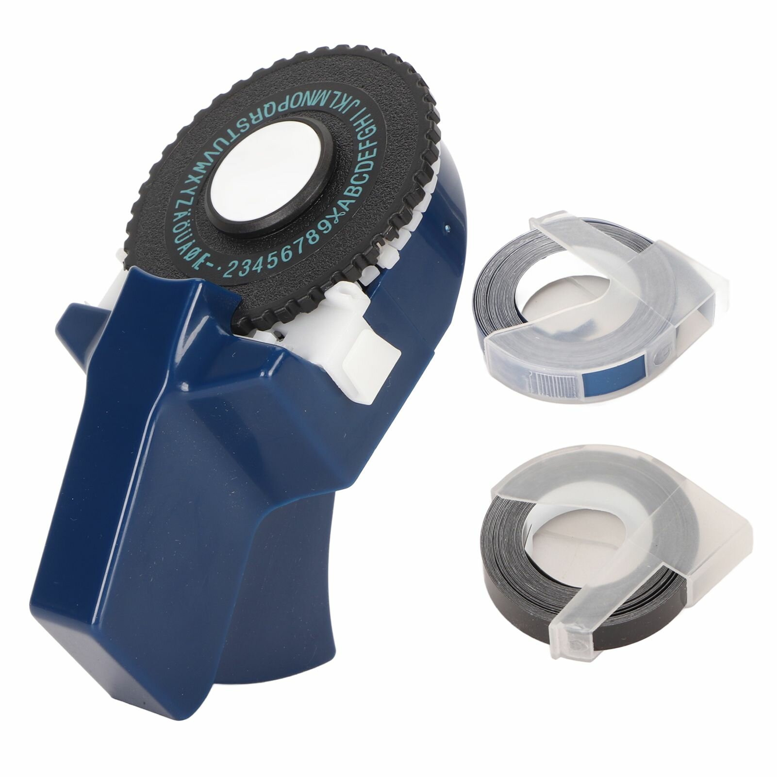 Производитель этикеток для тиснения: без чернил, эргономичный, портативный, темно-синий