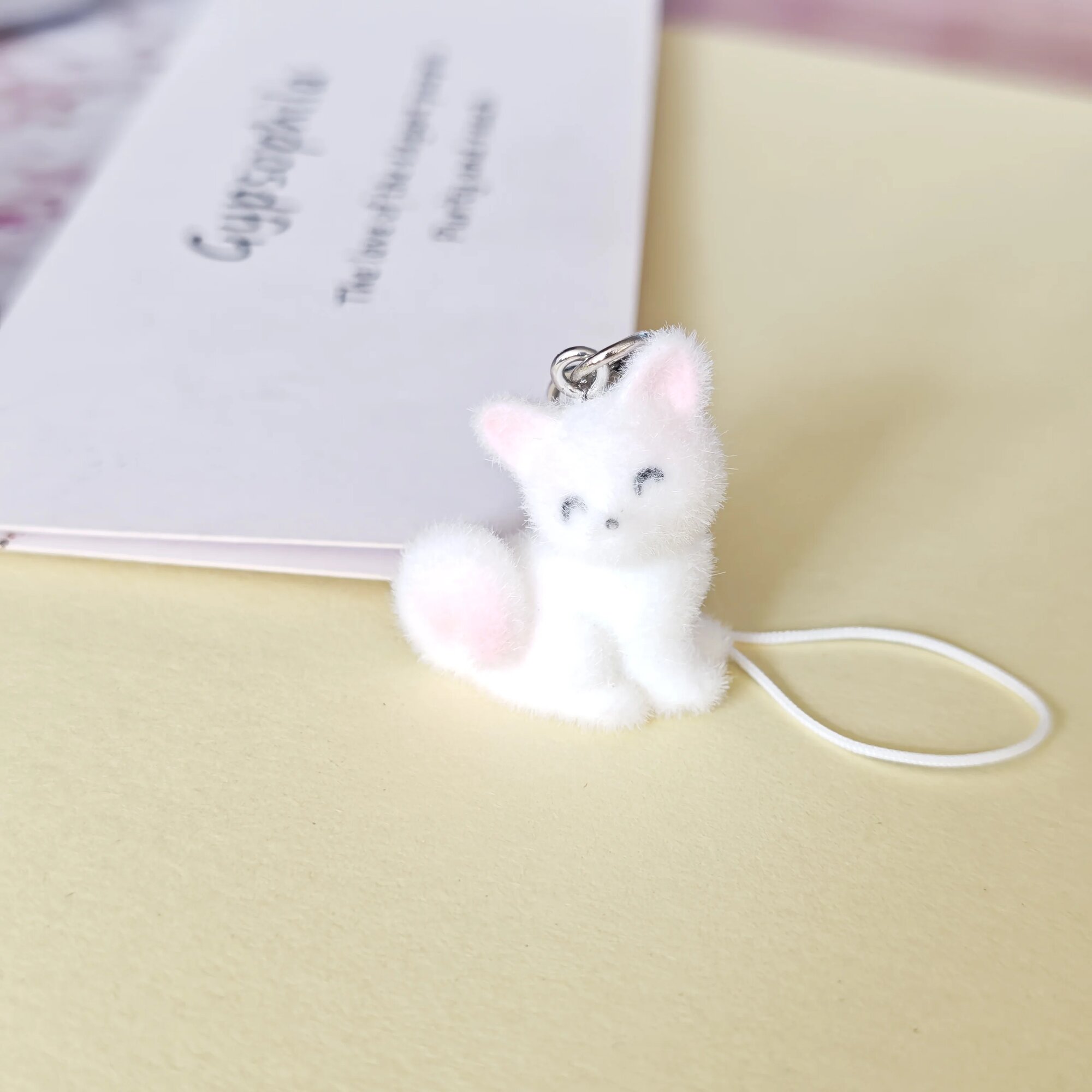 3D флокированный брелок с лисой, цепочка для мобильного телефона, милый брелок с лисой, автомобильный держатель для ключей, сумка, подвеска, декор, подарок