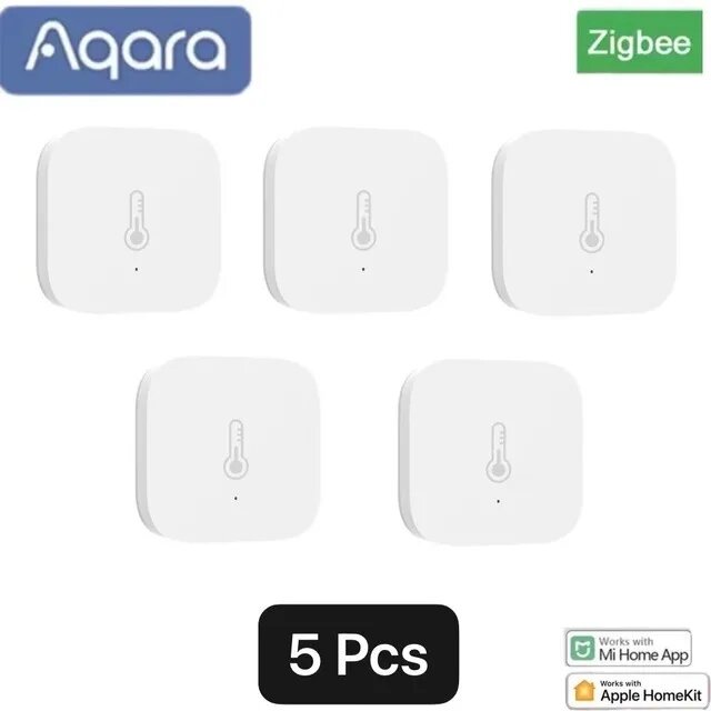 Глобальная версия оригинального датчика окружающей среды Aqara для измерения давления, температуры и влажности Zigbee для умного дома Xiaomi Mi Home Homekit-5 штук