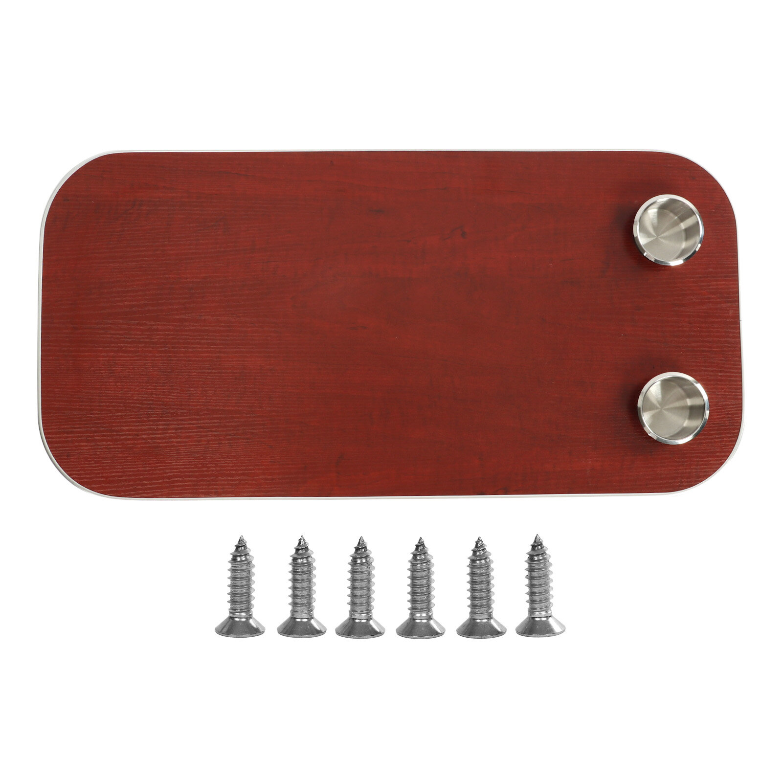 Boat Table Top with 2 Cup Holders Solid Wood Removable Desktop Panel for Caravan RV Marine Yacht Rectangle Dark Red