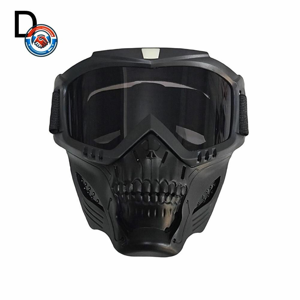 Маска горнолыжная защитная с линзами ПК, антиветровая маска для лица, съёмная конструкция, универсальная спортивная маска для катания на лыжах, сноуборде, велосипеде и мотоцикле