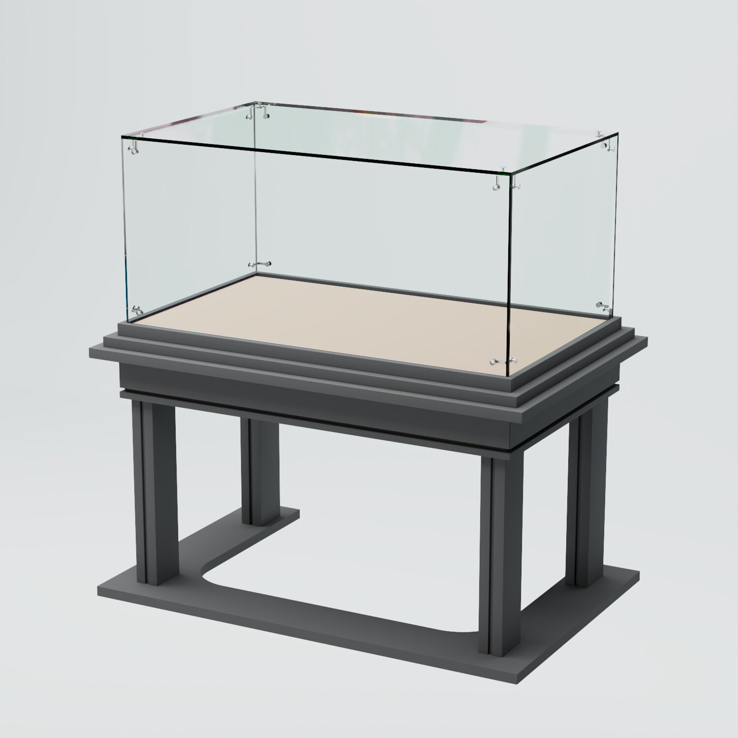 Витрина для музеев "Коллекция" №21, Темно-Серый. Производство товара - компания ТОБ.