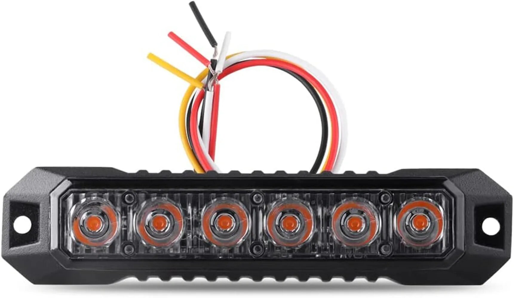 6-светодиодный вспышка, Стробоскопическая Лампа, Предупреждение Mini решетка радиатора, синхронизация вспышек, аварийный стробоскоп, сигнал заднего света, 1PC WHITE