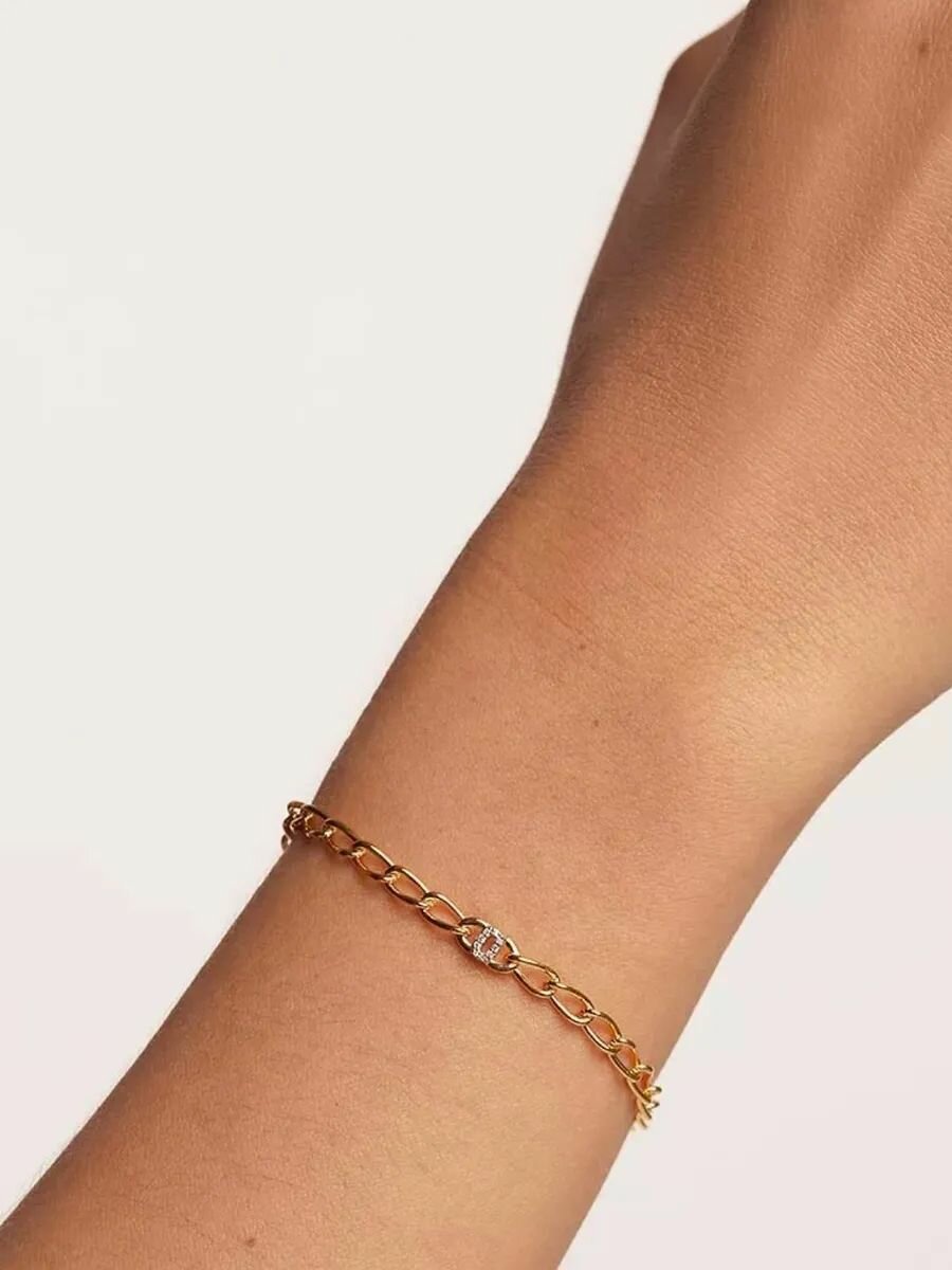 Браслет, серебро, 925 проба, циркон