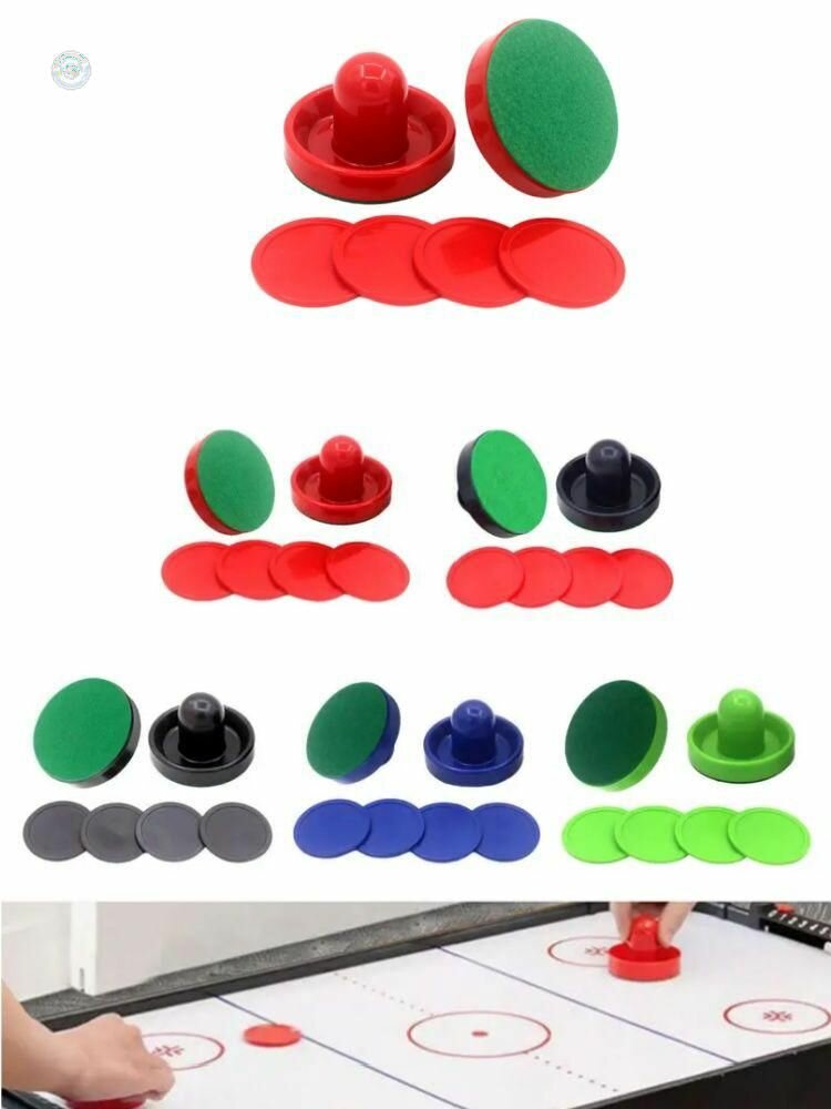 Комплект аксессуаров для аэрохоккея 76 мм: страйкеры и шайбы для настольного хоккея, 1 набор