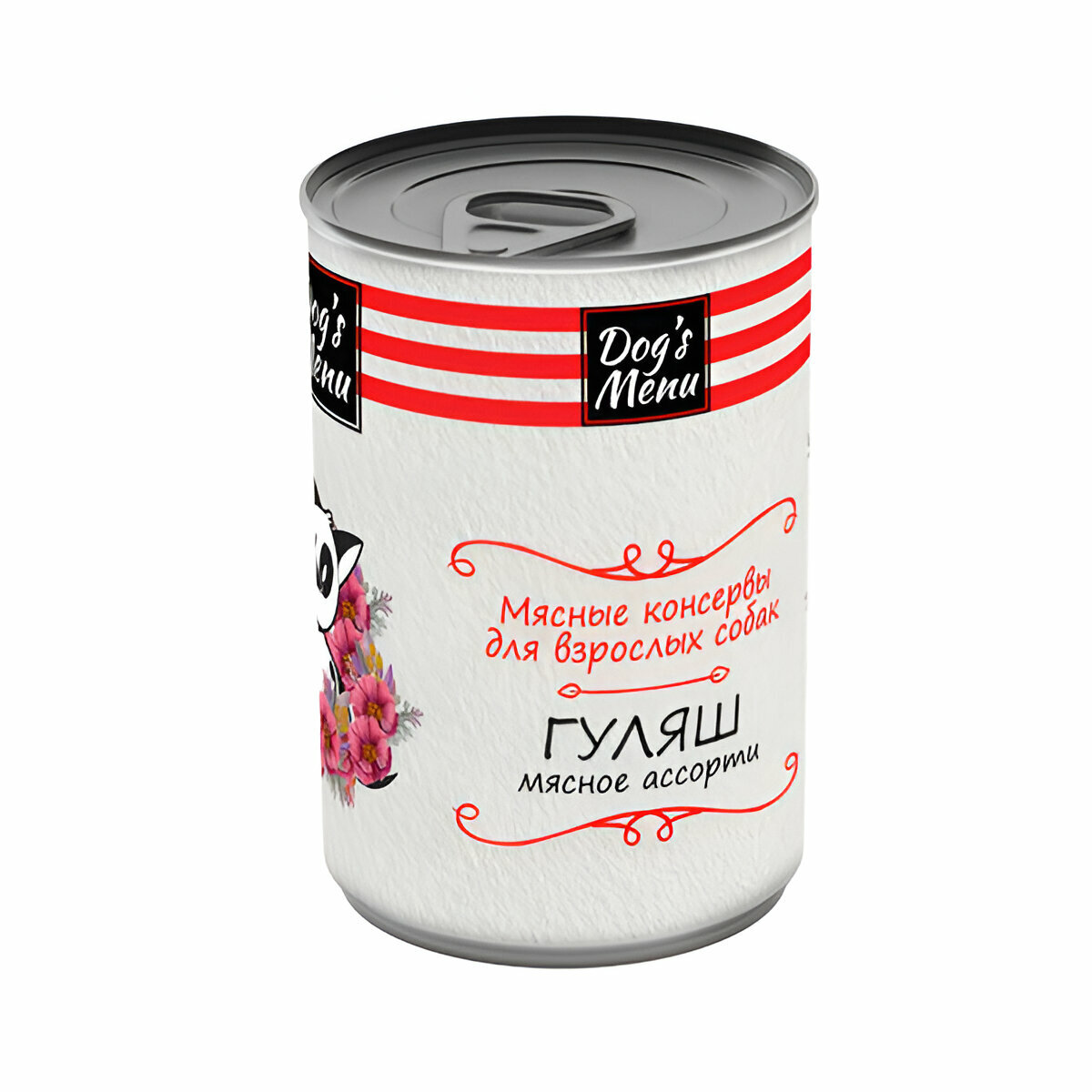 Dog`s Menu 340 г консервы для взрослых собак гуляш мясное ассорти 1 шт.