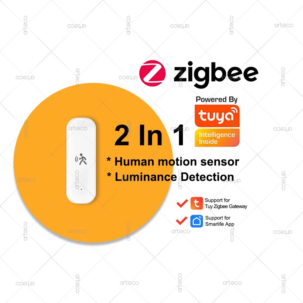 Датчик движения ZigBee 3 в 1 Tuya Smart Life 2 In 1 For Tuya