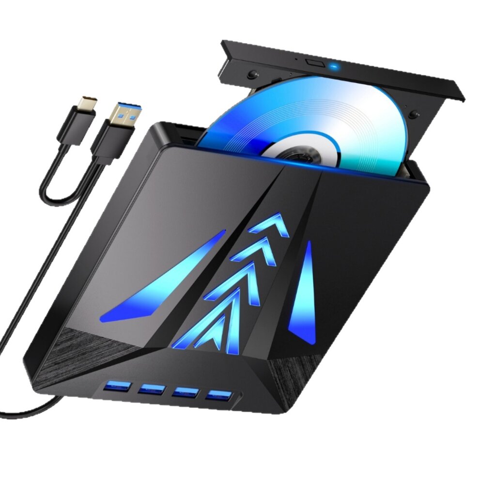 Проигрыватель дисков USB Type C ROM-накопитель Портативный для записи дисков для настольных ПК