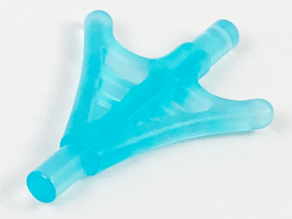 Minifigure, Weapon Web Effect, Branched with Bar Ends, 36083f Trans-Light Blue U