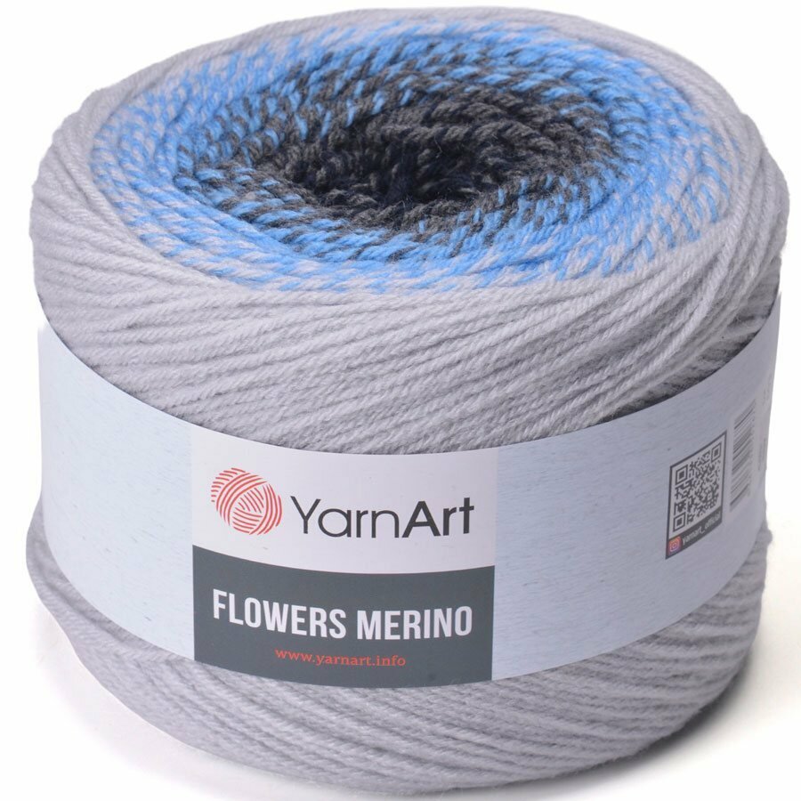 Пряжа Yarnart FLOWERS MERINO 557 принт (2 мотка)