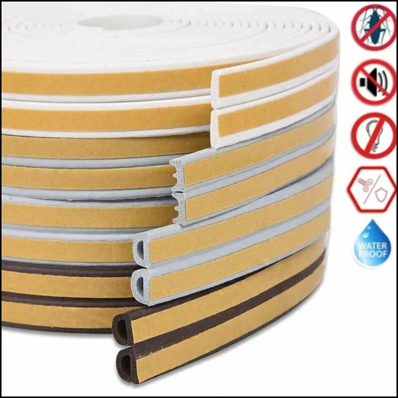 5 метров самоклеящиеся дверные и оконные уплотнители DIPE, противоударные ленты для окон, пенопластовые звукоизоляционные ленты