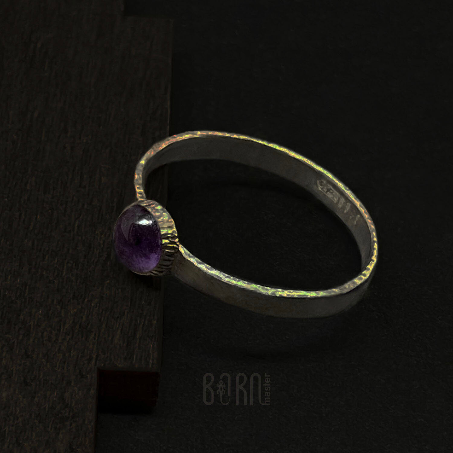 Перстень, серебро, 925 проба, аметист