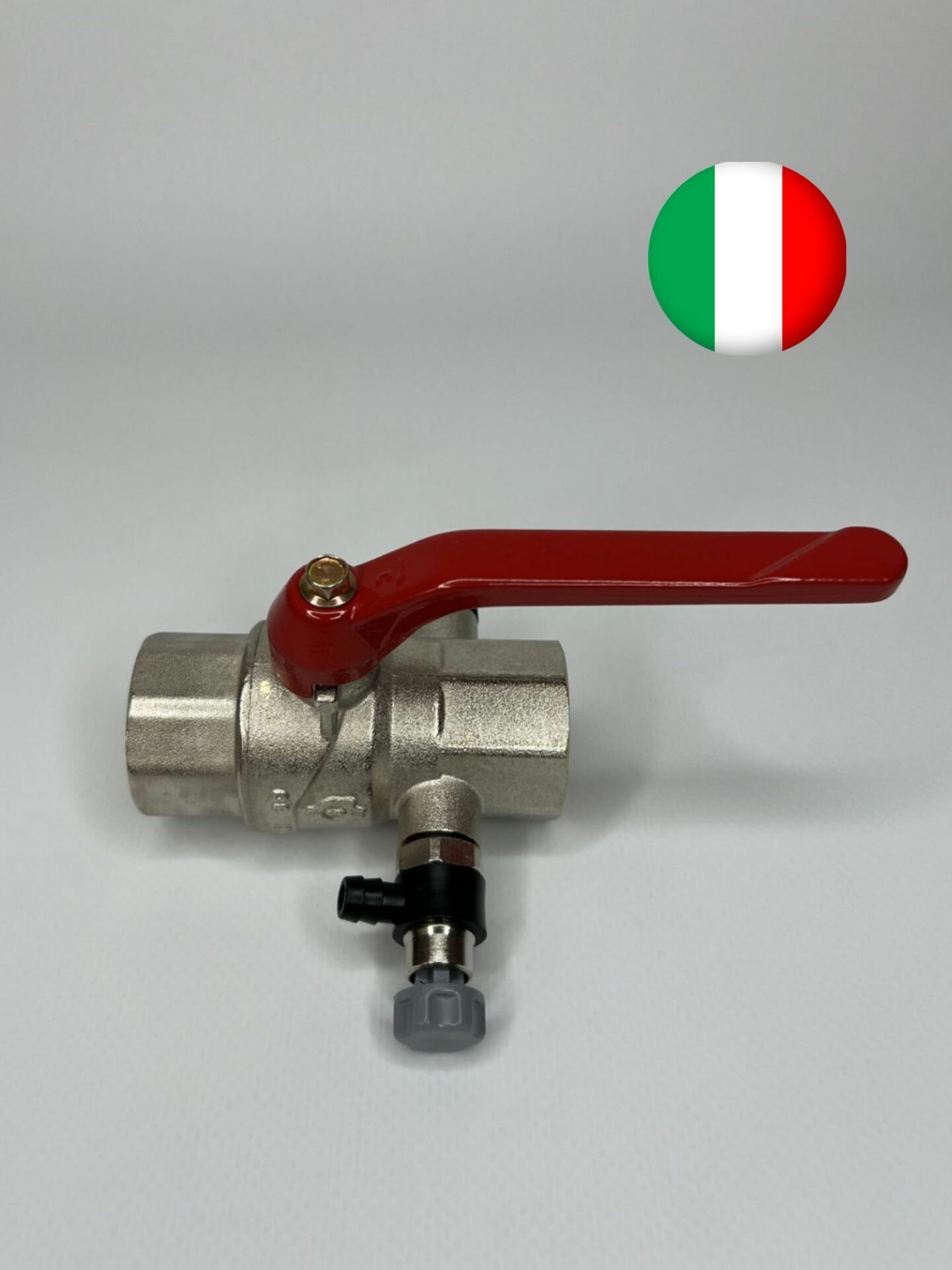 Кран шаровой с дренажным вентилем и нейлоновой заглушкой 1" ВР, F.I.V, 6022R006 (Италия)