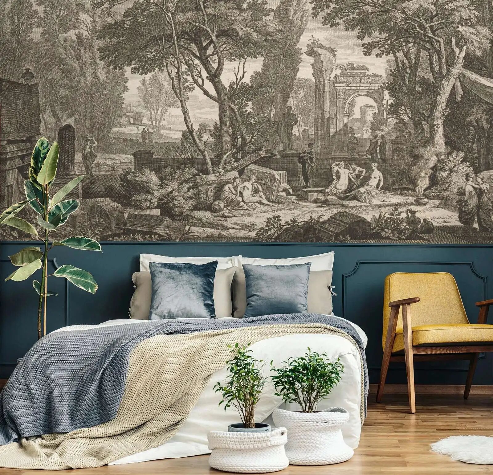 Vintage Landscape Wall Mural, Pixel&Wall 50cmx30cm Sample