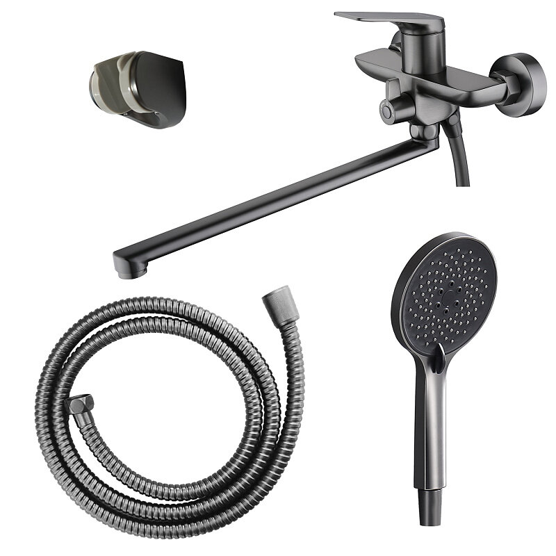 Смеситель для ванны Azario Lursy AZ-K1749GR серый графит