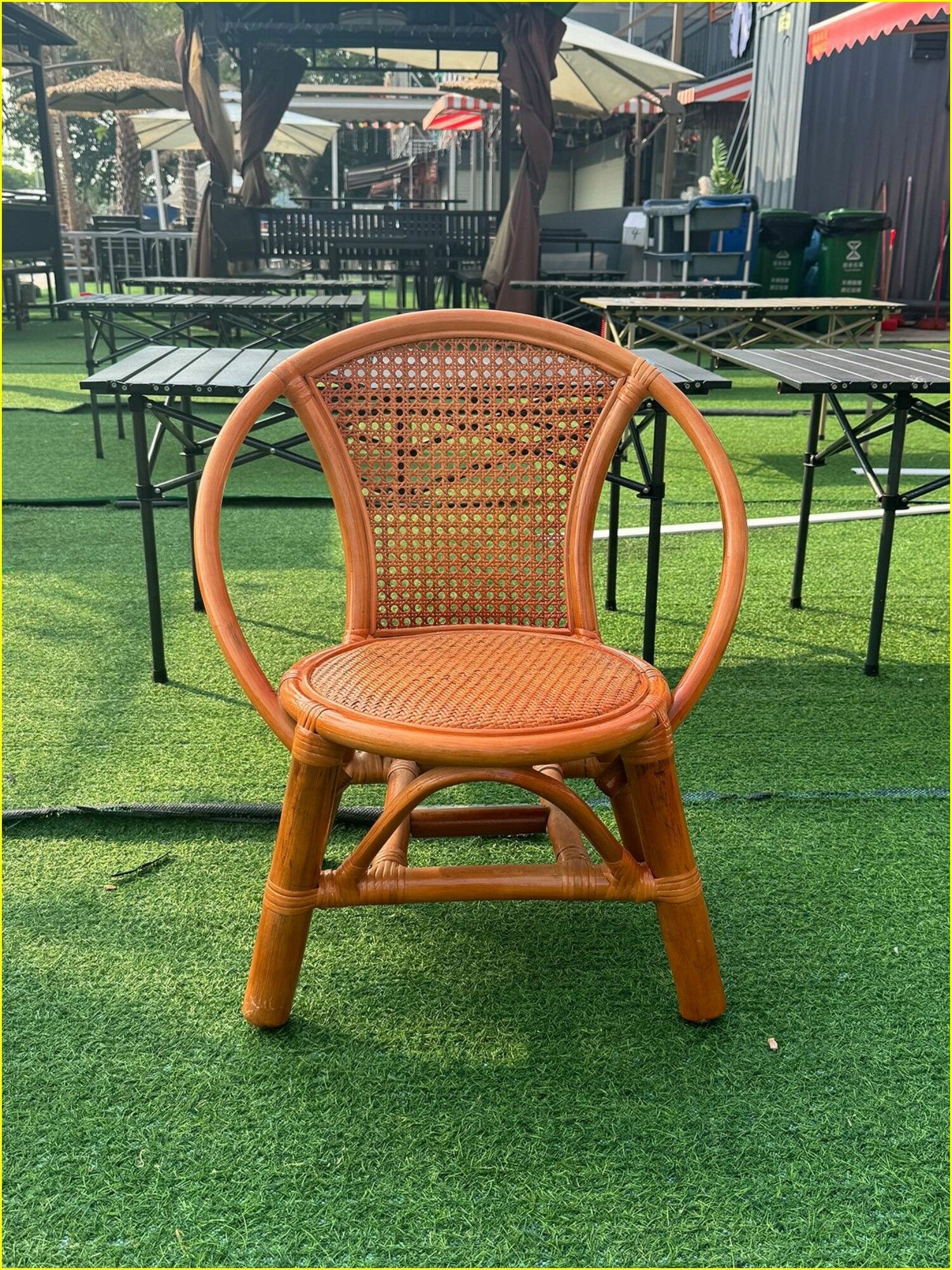 Садовое кресло из плетеного лозы Релакс Ракушка, ручной работы