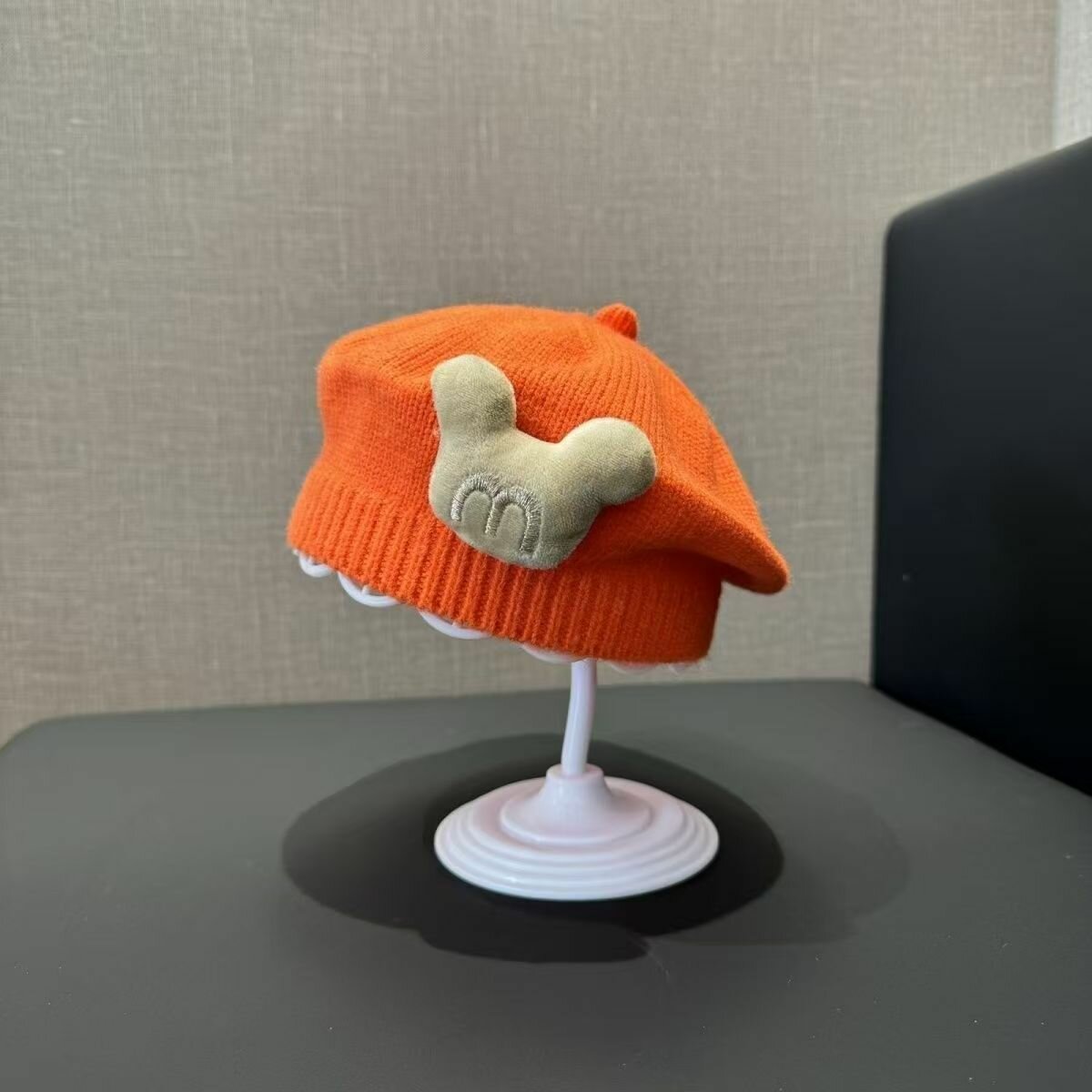 Детская шапка на осень и зиму, милый детский берет с Микки Маусом, детская шерстяная шапка с героями мультфильмов, вязаная художница для девочек