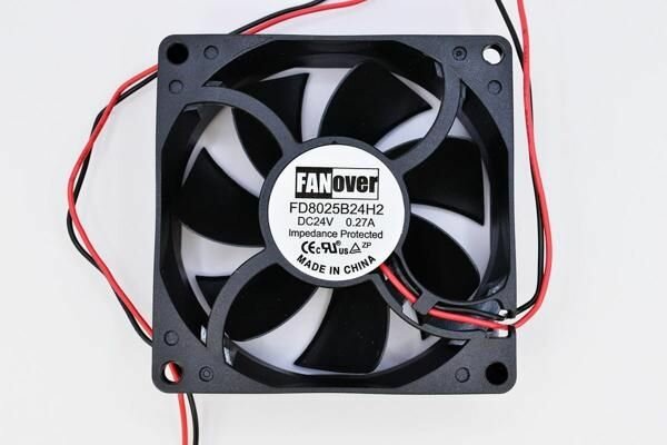 Вентилятор FANOVER FD8025B24H2 осевой 80х80х25мм 24В DC 4,8Вт 3500об/мин подшипник качени 1шт
