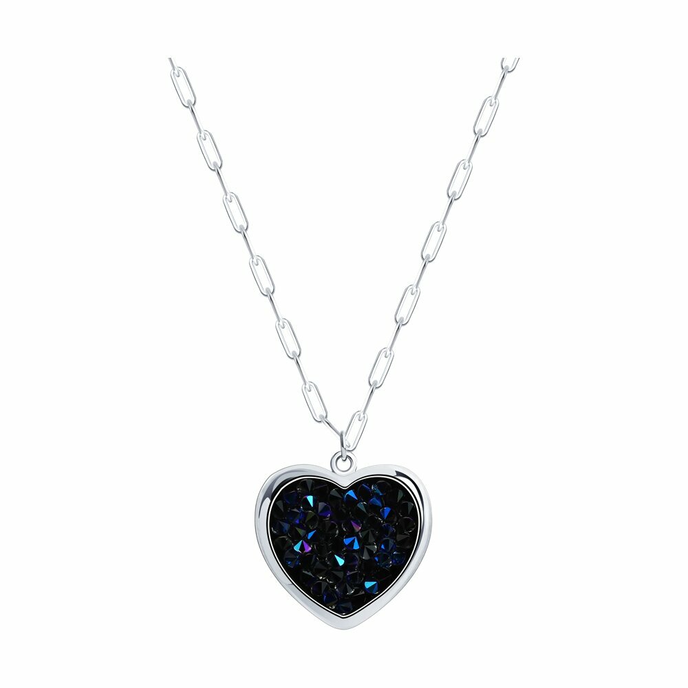 Колье, серебро, 925 проба, родирование