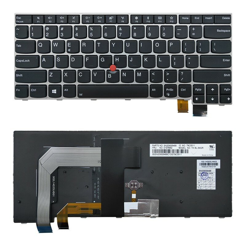 Клавиатура ThinkPad S2 серебристого цвета с подсветкой клавиш, профессиональное решение для набора текста