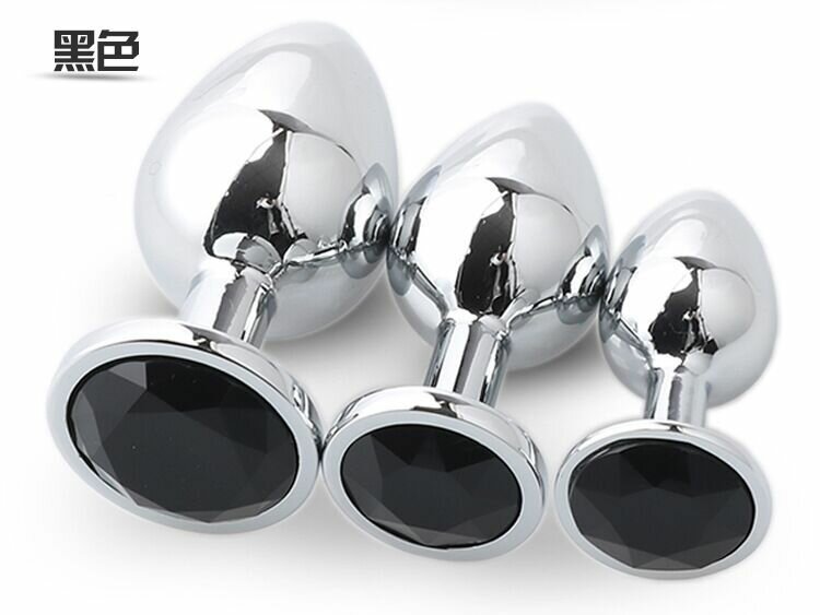 Секс-игрушки SM металлический круглый анальный тампон набор расширитель ануса тампон анальный с камнями и стразами