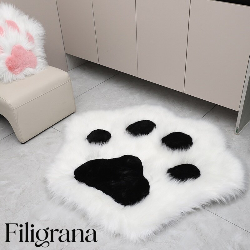 Когтеточка для кошек Filigrana из искусственной шерсти, с высоким и низким ворсом, нескользящая, для гостиной.45cm*45cm