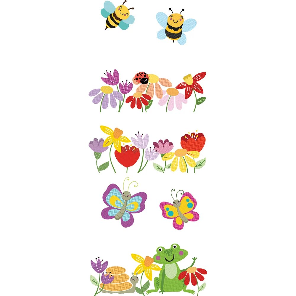 Комплект сортовые Нефрит-Керамика Кидс Флора (Kids Flora) белый, 400x1000x8 мм (вариант №0), 1 шт. 06-01-1-52-05-01-3028-0