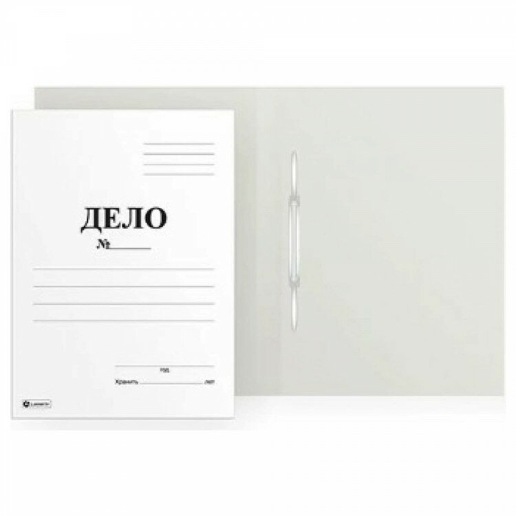 Скоросшиватель "дело" 280г/м2 мелованный картон арт.22037. Количество в наборе 10 шт.