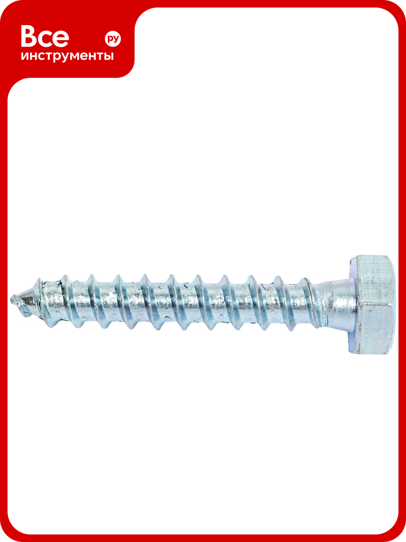 Болт DIN 571 сантехнический оцинкованный 10x60, 2 шт, пакет Zitar 103881