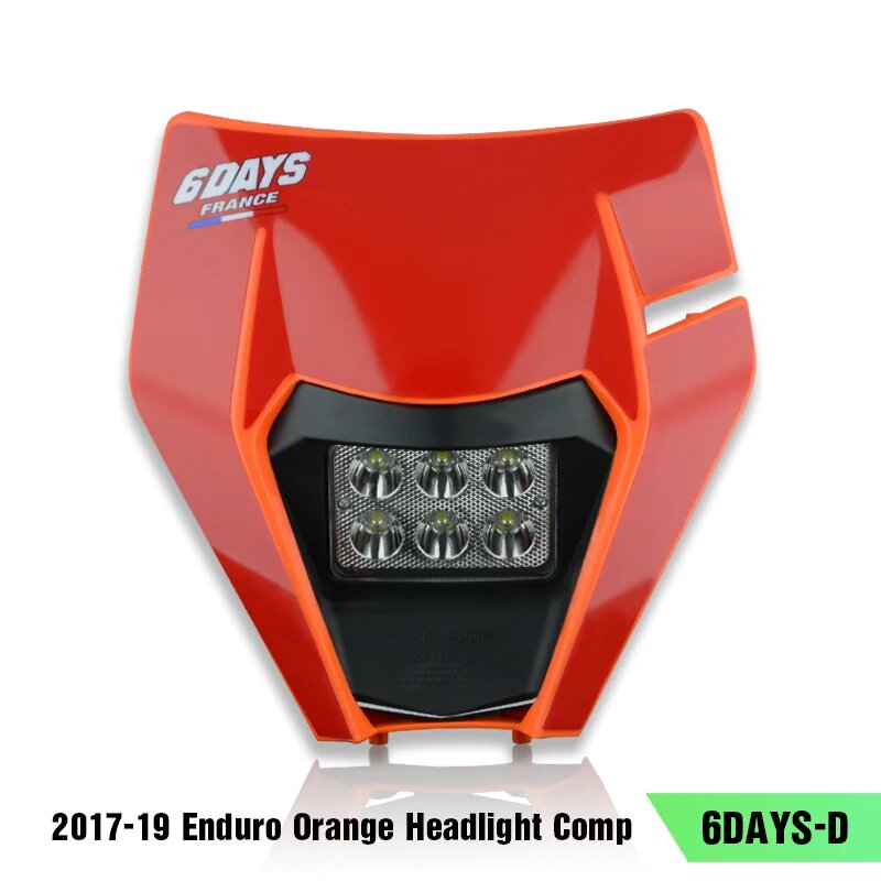 Мотоциклетная фара PowerZone, головной светильник, супермото обтекатель для KTM EXC SXF MX, велосипед для грязи, эндуро, фара Оранжевый, Orange Comp-D