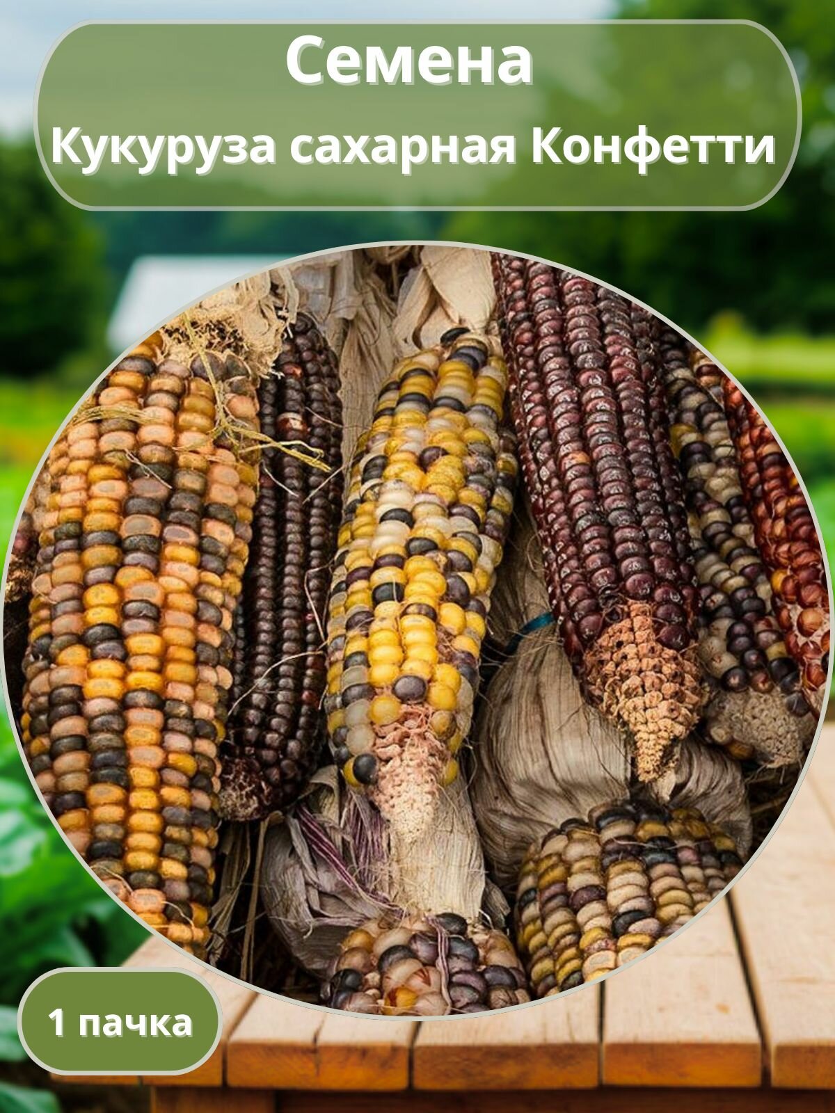 Кукуруза сахарная Конфетти, семена 10 шт