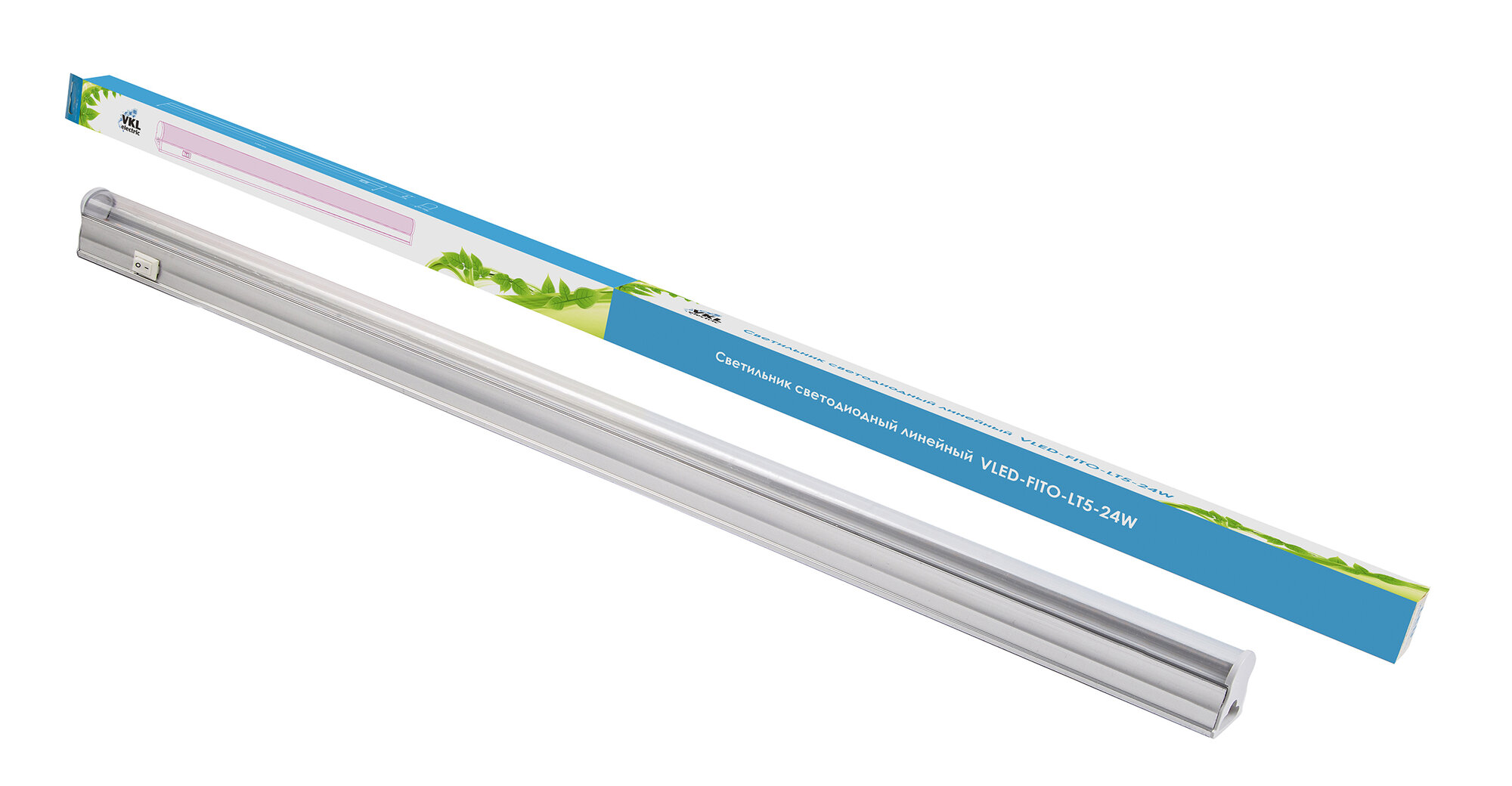 Линейный светильник VKL electric VLED-FITO-LT5-24W, IP20, белый 1162х21х30мм 1156354