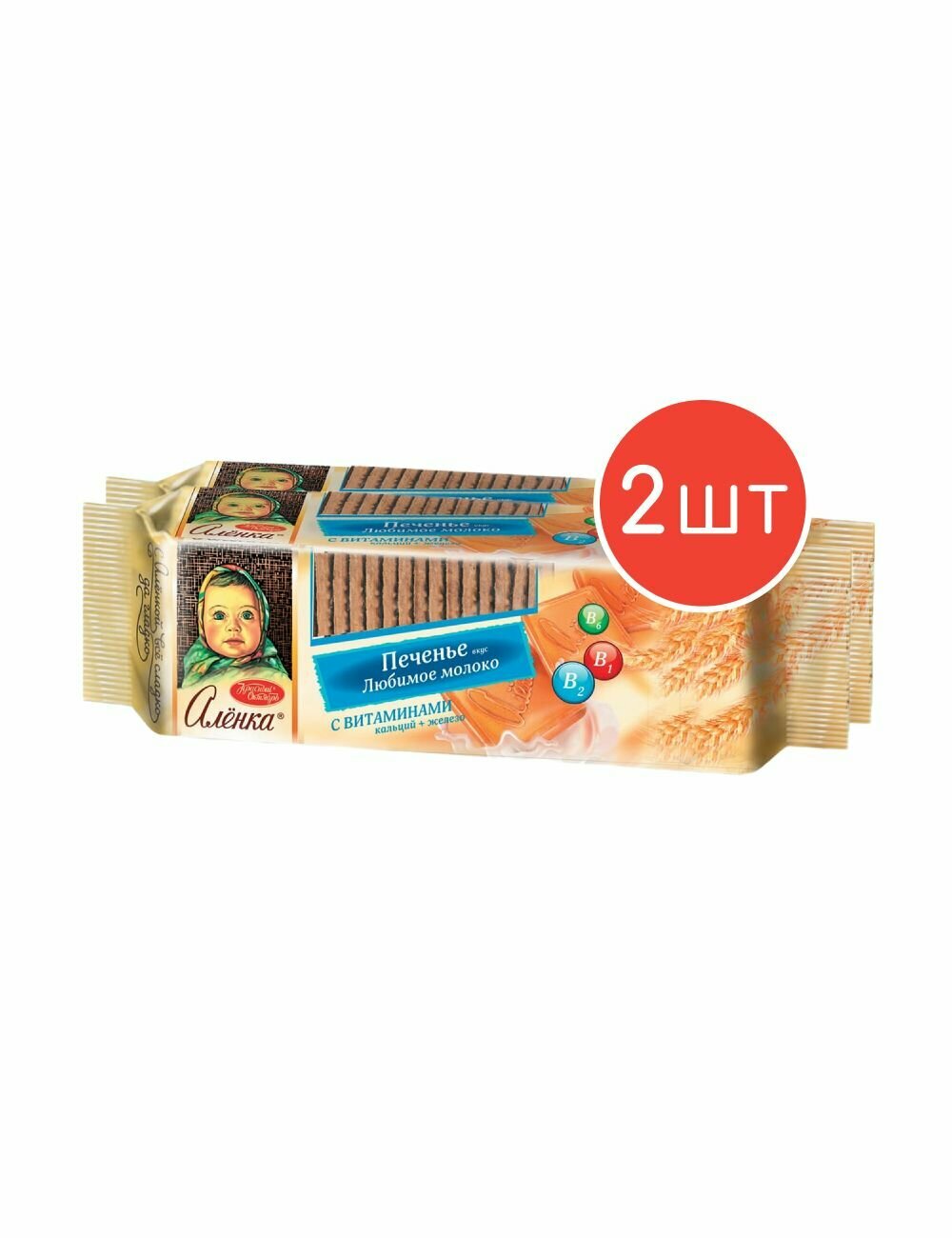 Печенье Красный Октябрь Алёнка Любимое молоко 190г 2шт