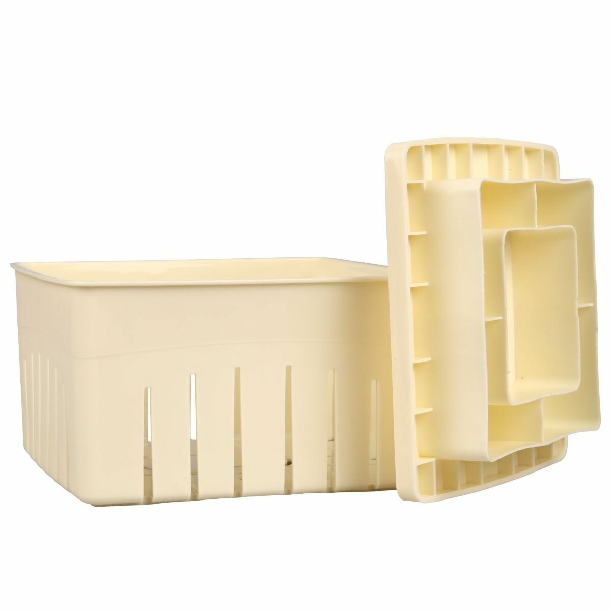 Квадратная форма для сыра 450 500 мл с поршнем и прессом