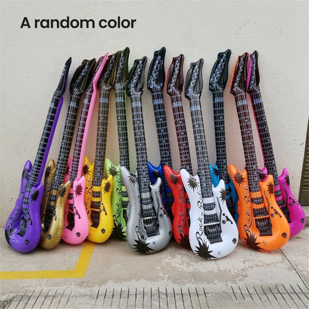 Надувная мини-гитара. Идеальные подарки, развлекательный интерактивный реквизит со случайными цветами. 54 гитары