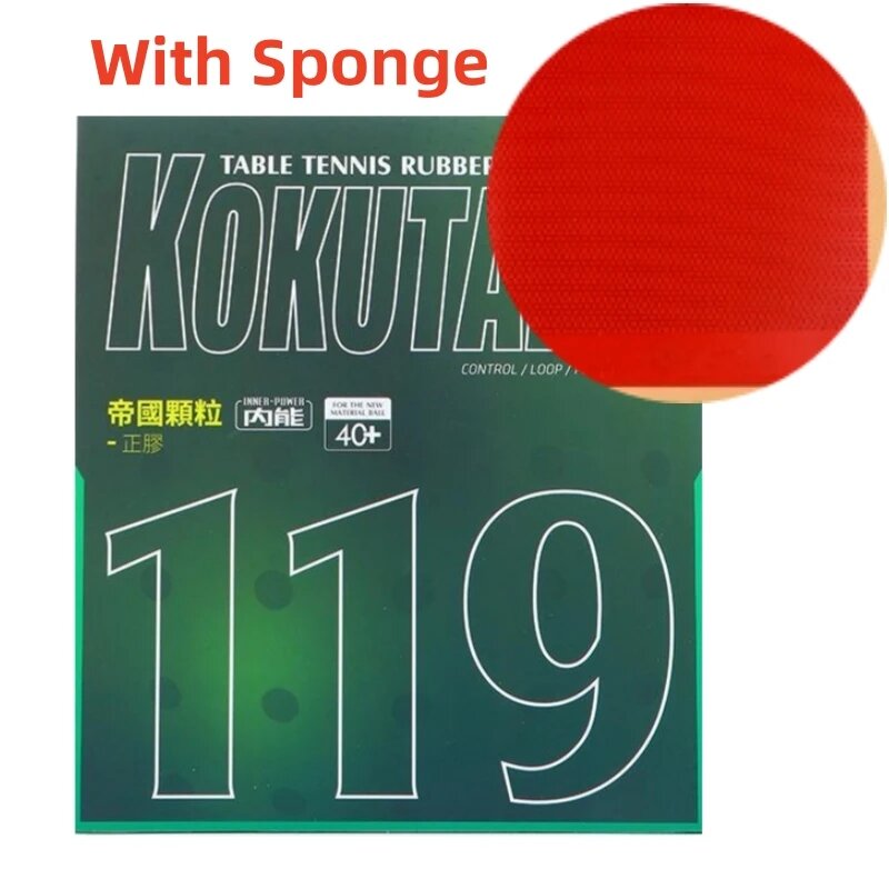 Резина для настольного тенниса KOKUTAKU 119, Red with Sponge